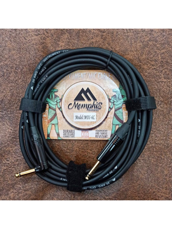 CABLE MEMPHIS MI-6L conector RA 6 m - Para Instrumento DELUXE SERIES 6 ...