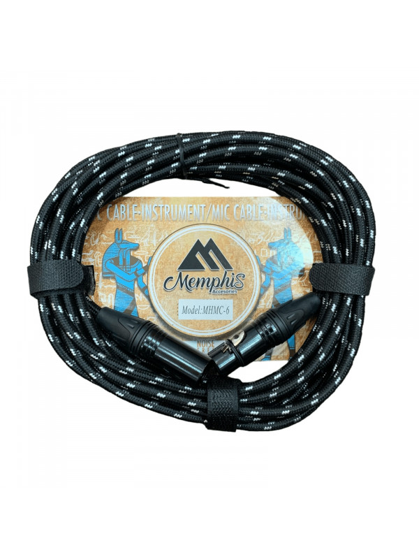 Cable MEMPHIS Para Microfono XLR-XLR Bordado HIGH SERIES 6 Metros